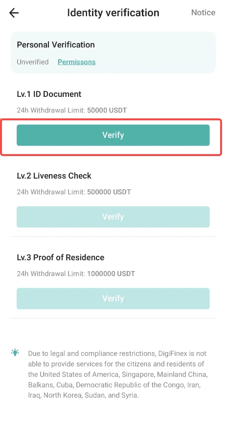 【Tutorial】- How to Perform Real-name Verification-APP – DigiFinex Help ...