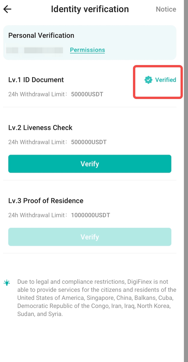 【Tutorial】- How to Perform Real-name Verification-APP – DigiFinex Help Center