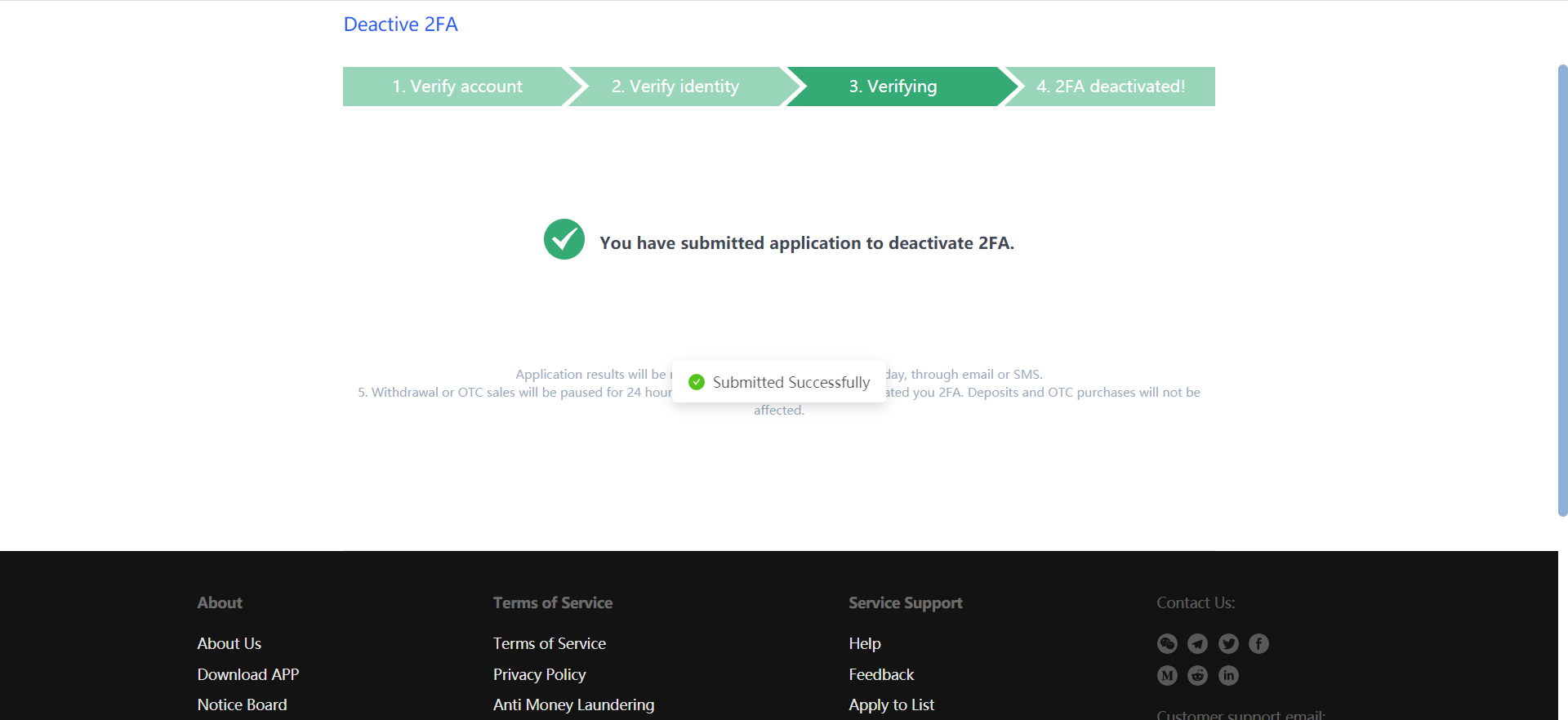 【2FA】- How to Close 2FA – DigiFinex Help Center