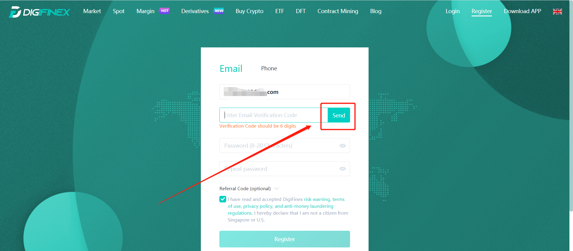 【New User Guide】- How to register an account – DigiFinex Help Center